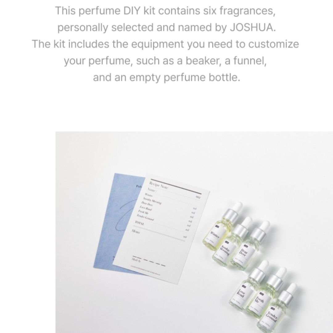 JOSHUA Pulse-Pause Perfume DIY Kit, Hobbies & Toys, Memorabilia ...