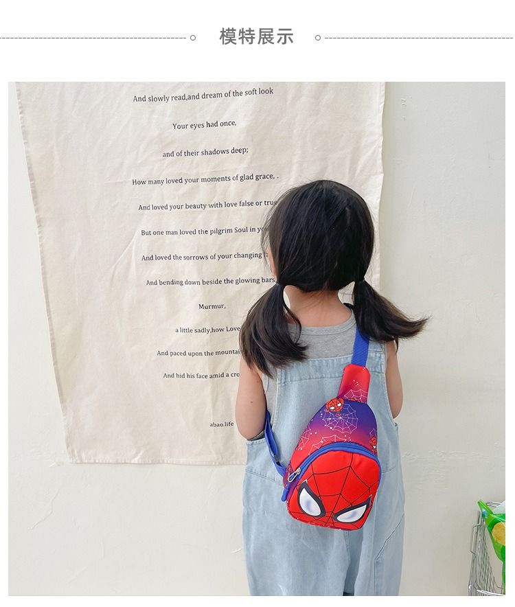 KOREAN STYLE KIDS CROSSBODY BACKPACK BAG SPIDERMAN CARTOON CROSSBODY ...