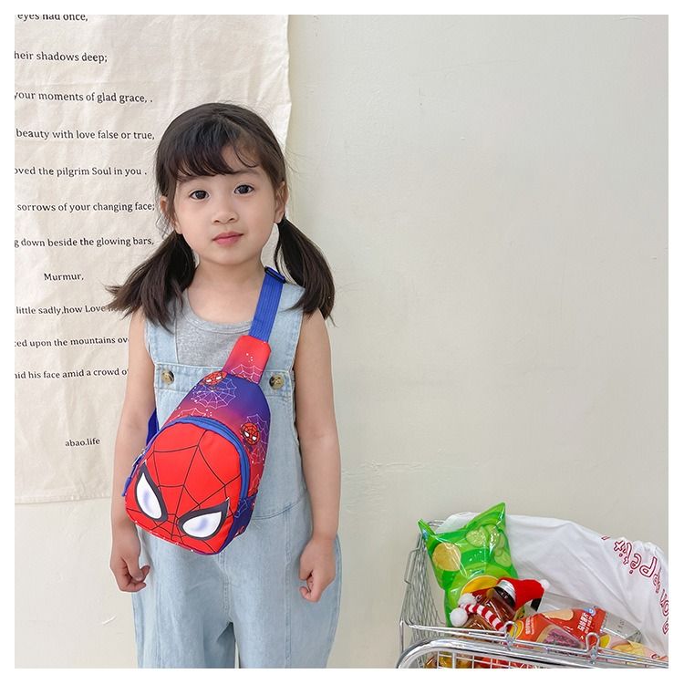 KOREAN STYLE KIDS CROSSBODY BACKPACK BAG SPIDERMAN CARTOON CROSSBODY ...