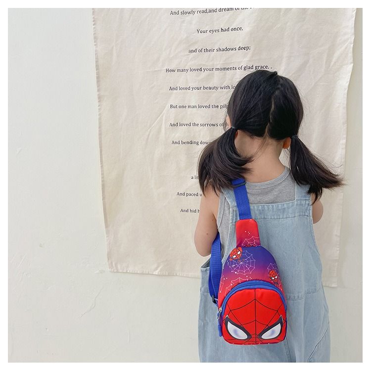 KOREAN STYLE KIDS CROSSBODY BACKPACK BAG SPIDERMAN CARTOON CROSSBODY ...