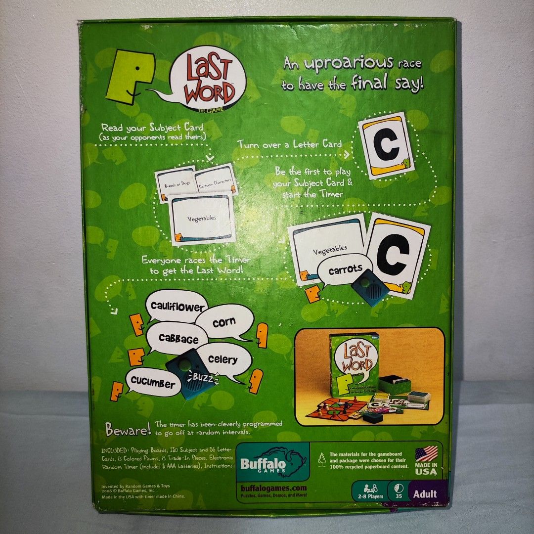 Last Word The Game, Hobbies & Toys, Toys & Games on Carousell