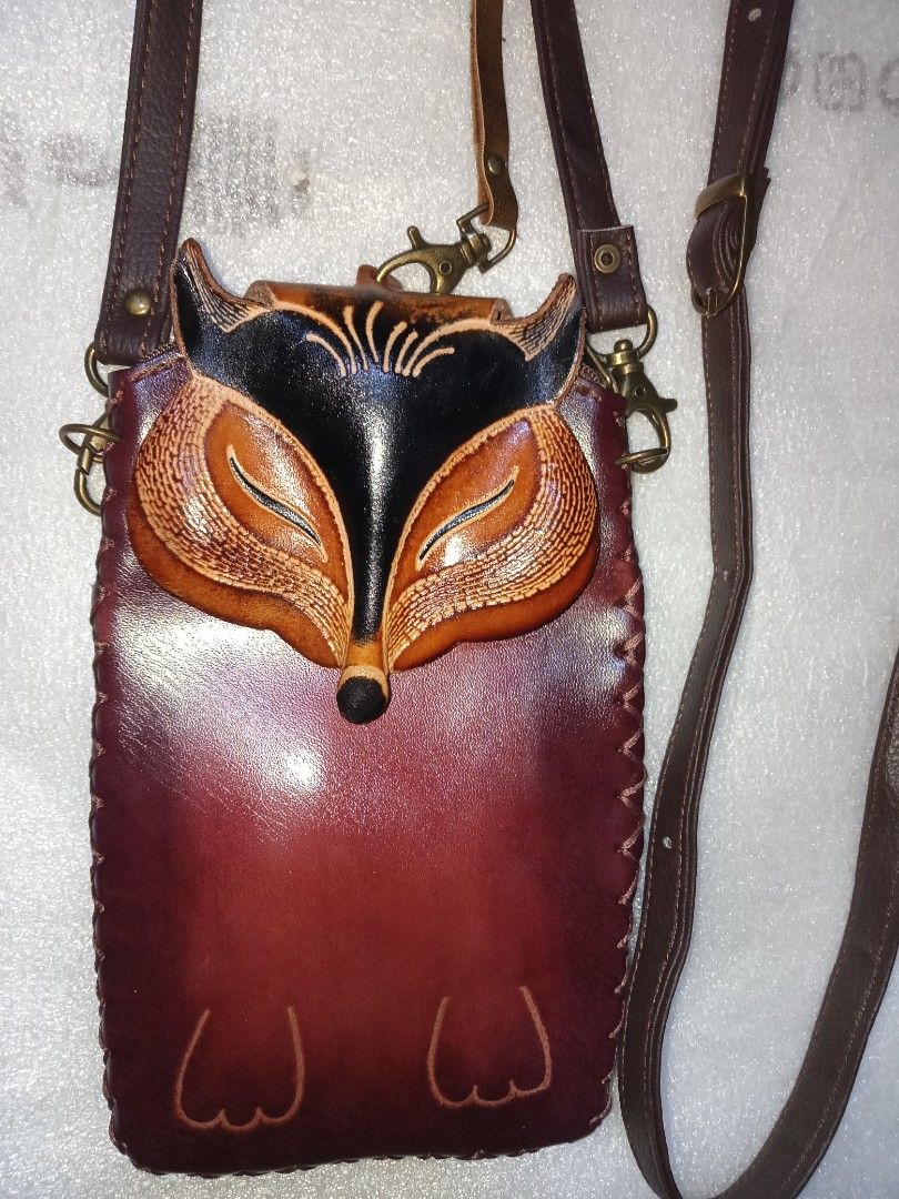 Leather Fox Cross body sling, Women's Fashion, Bags & Wallets, Purses ...