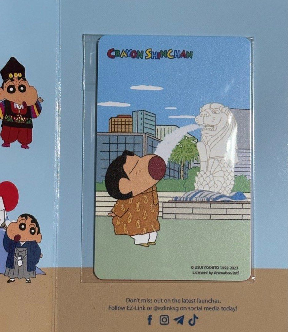 Limited Ez-link Card Crayon Shin Chan Merlion Edition (Brand New, No ...
