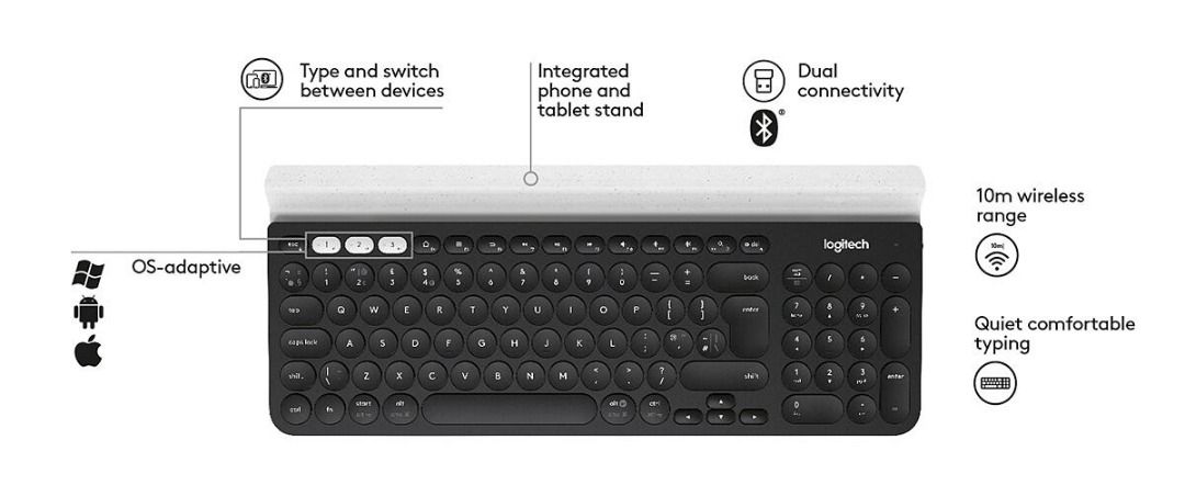 Logitech K780 keyboard, Computers & Tech, Parts & Accessories, Computer ...