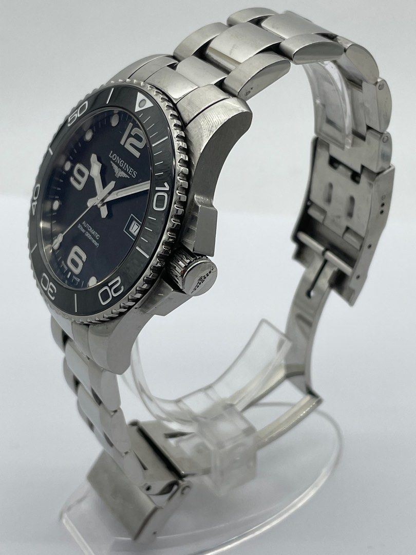 Longines HydroConquest Automatic 43mm Black Dial Watch L37824566, Men's ...