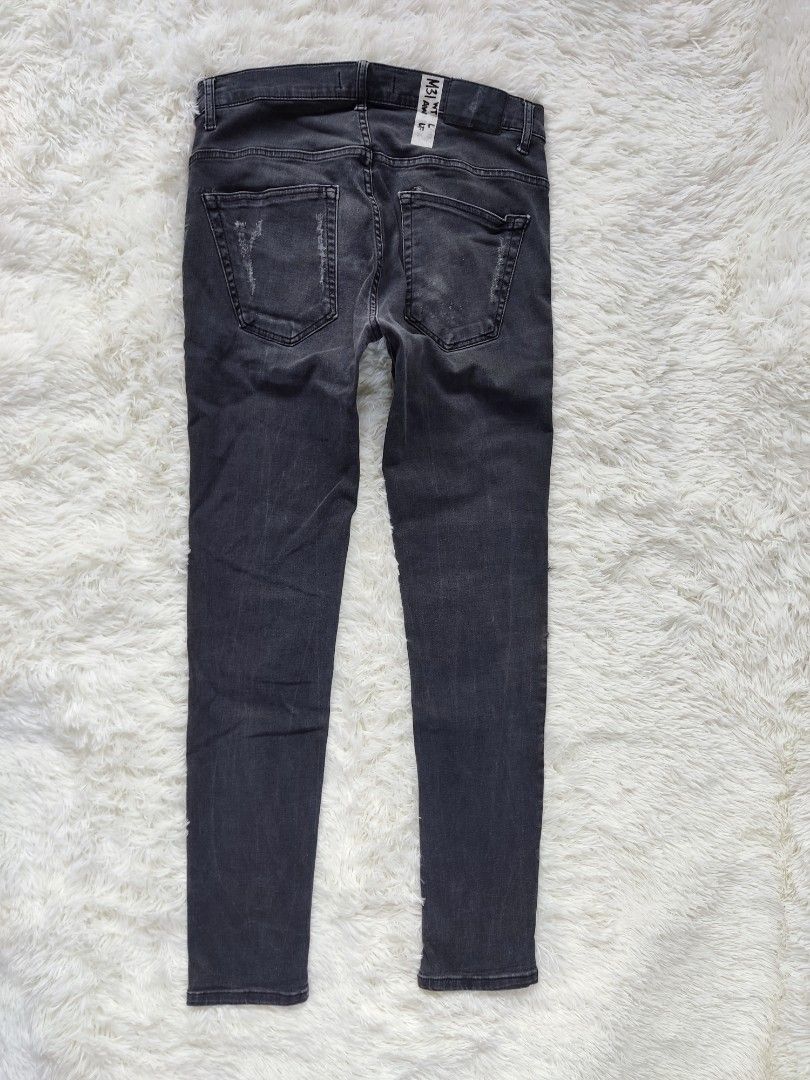 M31 ZARA DNM COLLECTION SKNY FIT FLY BUTTON USED WAIST TAG ACTUAL WAIST ...