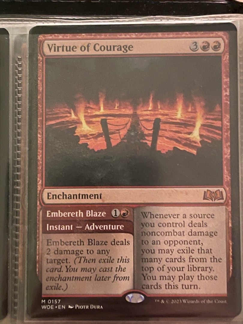 Magic the gathering EDH commander Virtue of Courage, Hobbies & Toys ...