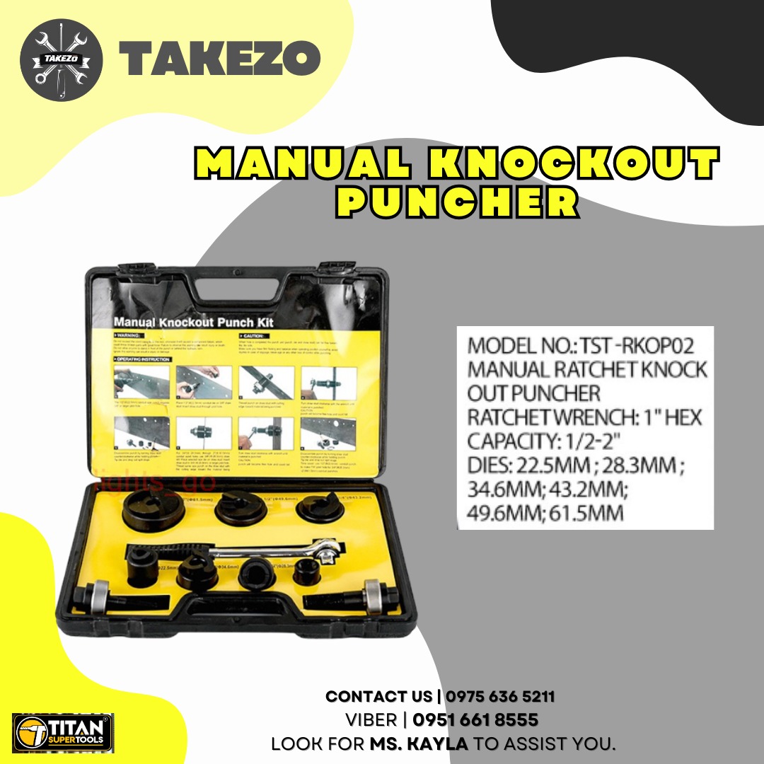 MANUAL KNOCKOUT PUNCHER, Commercial & Industrial, Construction Tools ...