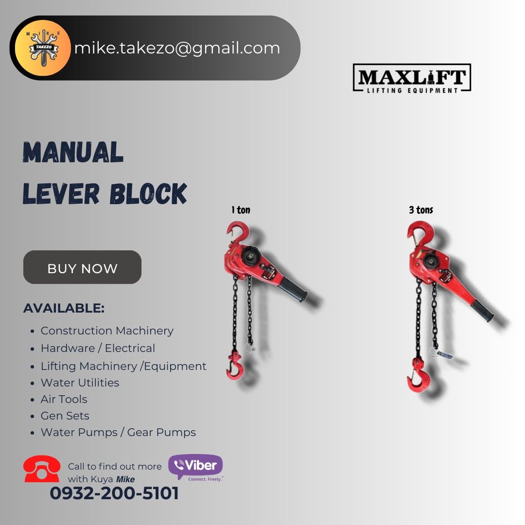 Manual Lever Block, Commercial & Industrial, Industrial Equipment on ...