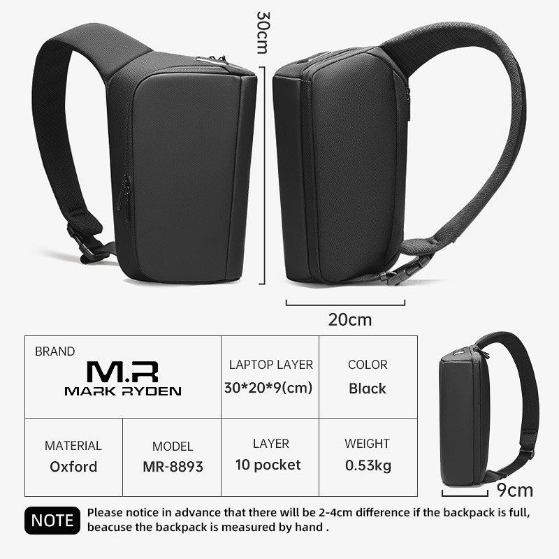 Mark Ryder waterproof sling bag, Men's Fashion, Bags, Sling Bags on ...