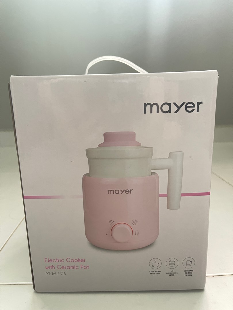 Mayer electric cooker with ceramic pot (pink), TV & Home Appliances ...
