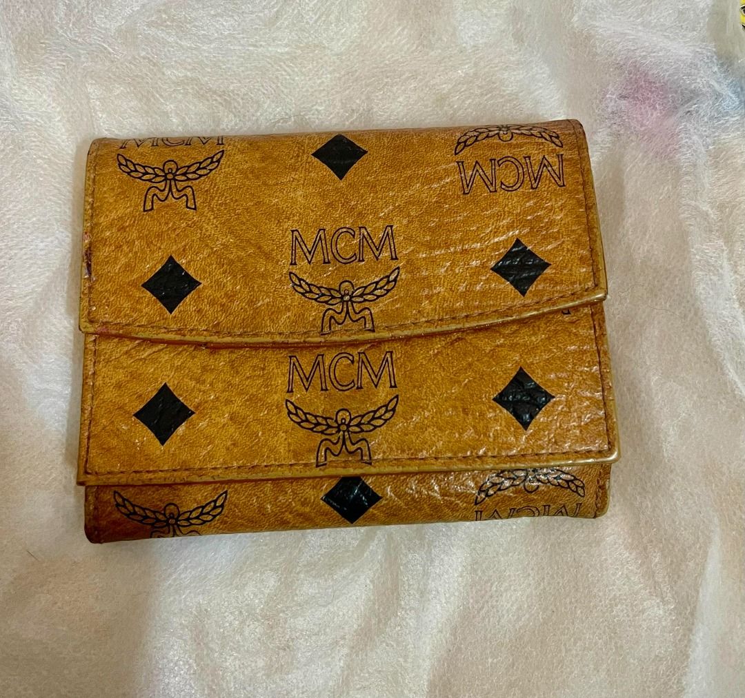 McM trifold leather wallet, Luxury, Bags & Wallets on Carousell
