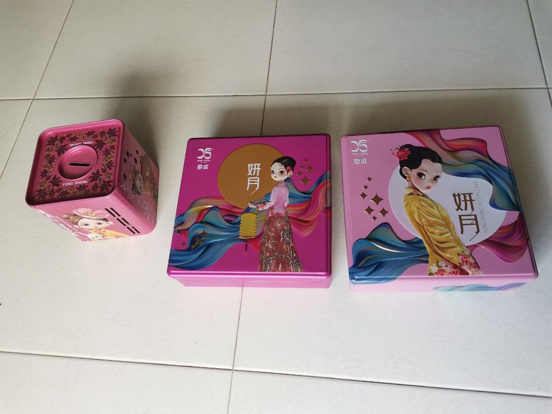 Metal Mooncake Boxes, Furniture & Home Living, Home Improvement ...