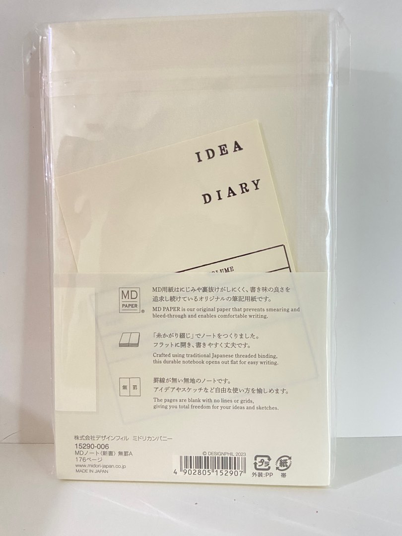 Midori MD B6 Slim Blank, Hobbies & Toys, Stationary & Craft, Stationery & School Supplies on ...