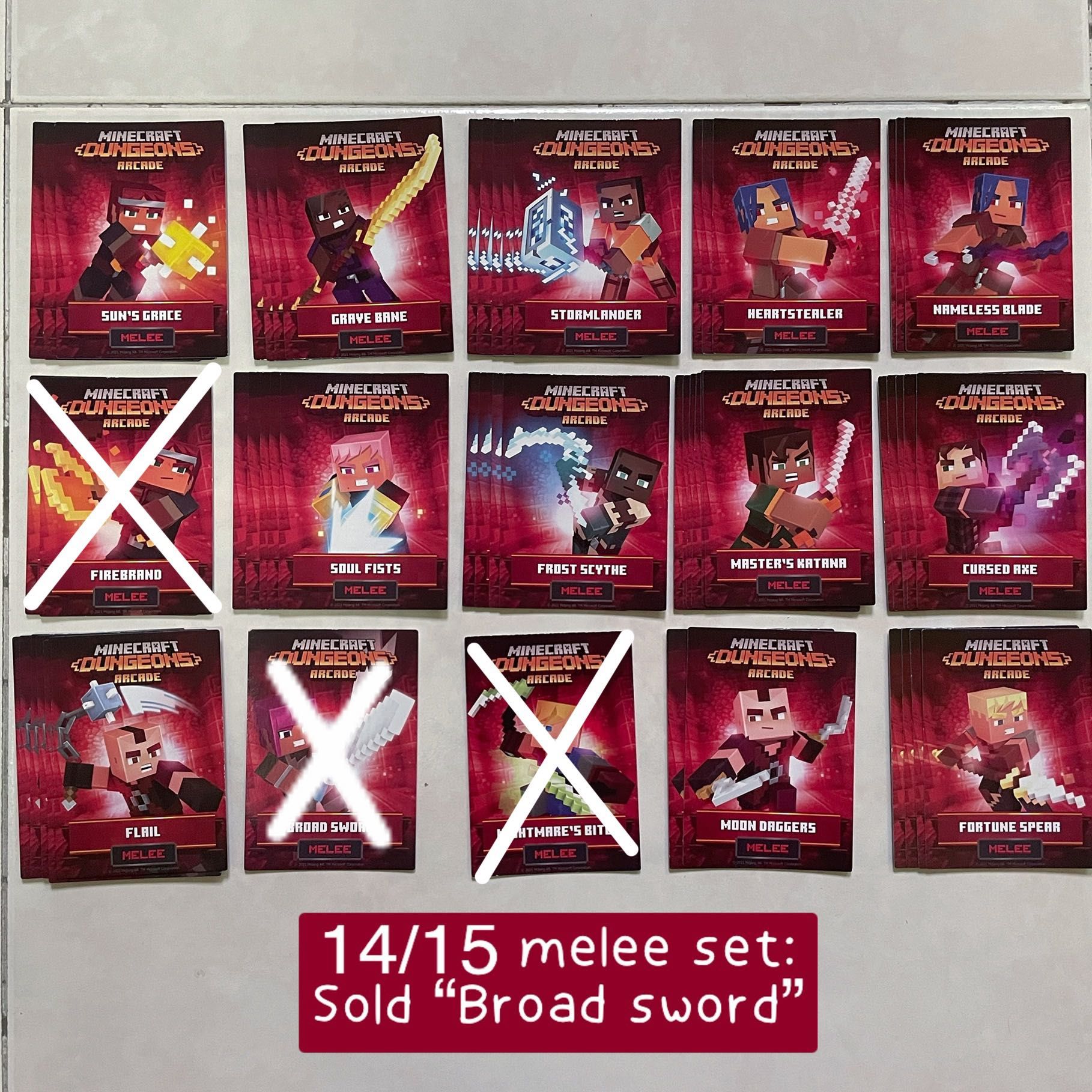 Minecraft dungeons arcade cards ~ series 1, Hobbies & Toys, Toys ...