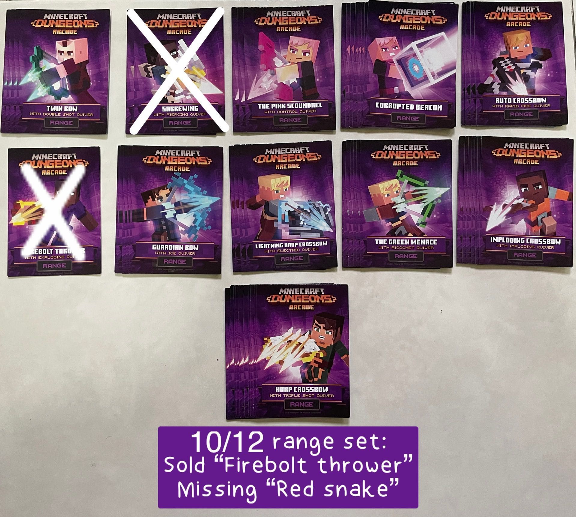 Minecraft dungeons arcade cards ~ series 1, Hobbies & Toys, Toys ...