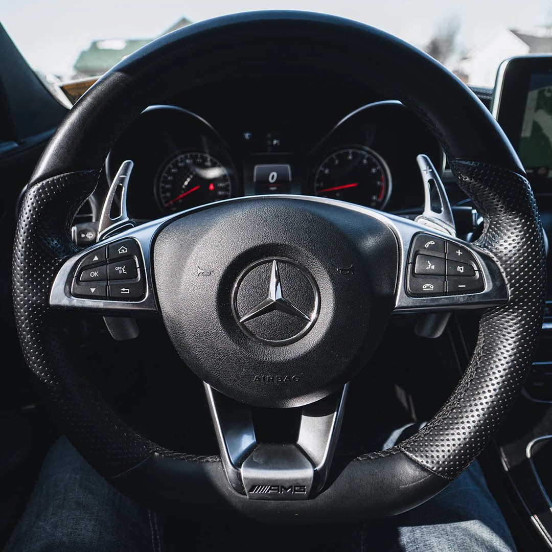 Mint Mercedes Benz Steering Wheel stick on Silver Paddle Shifters 2014 ...
