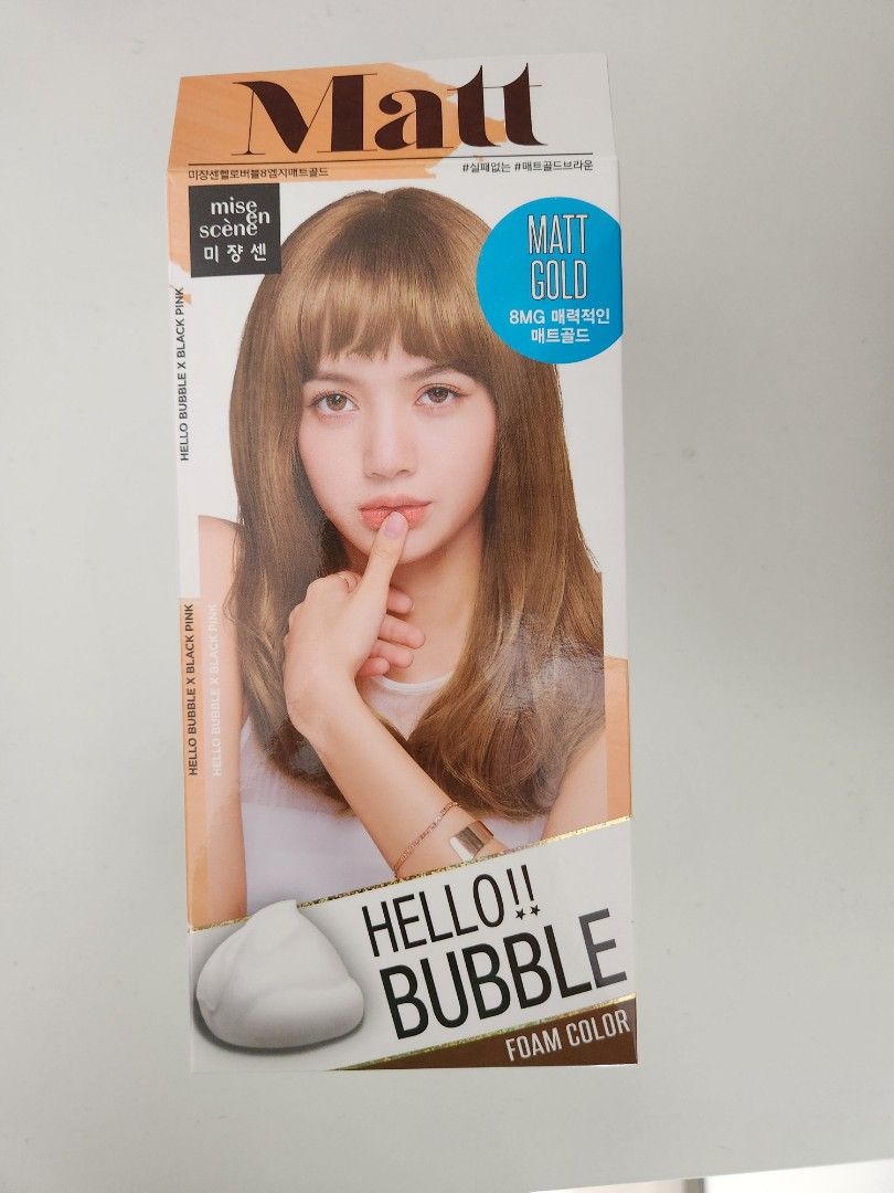 MISE EN SCENE Hello Bubble Foam Color 8MG Matt Gold 1s, Beauty ...
