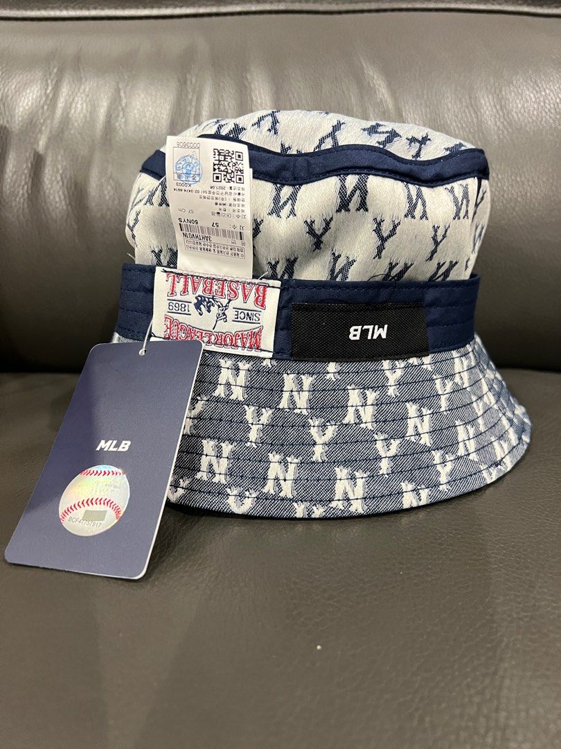 MLB Monogram Jacquard Bucket Hat New York Yankees, Women's Fashion ...
