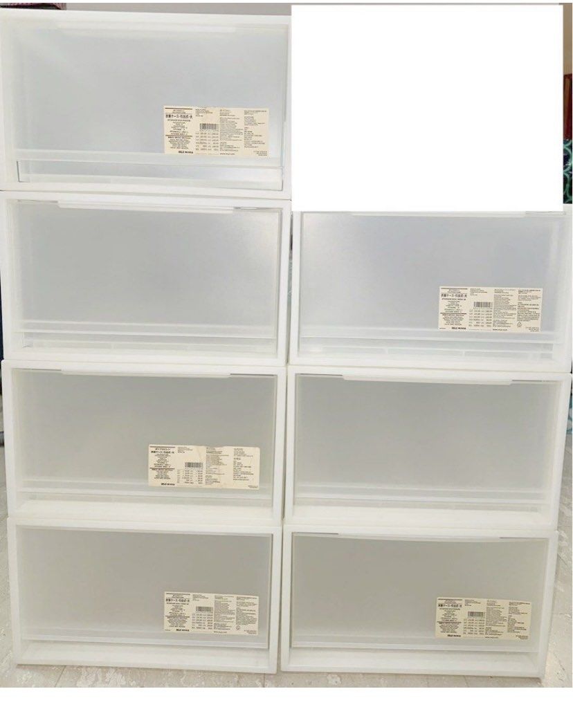 Muji drawers plastic storage box organisation, Furniture & Home Living ...
