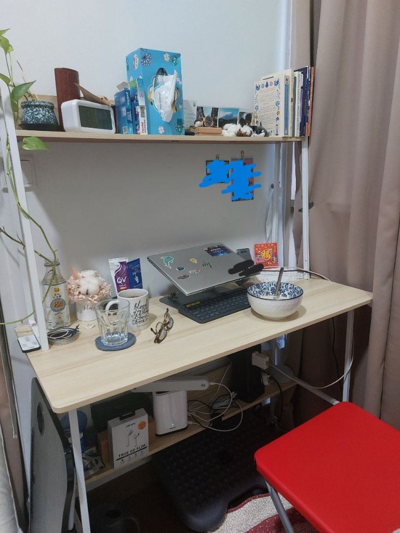 Multi-level study table with portable LED lamp - moving out sale ...