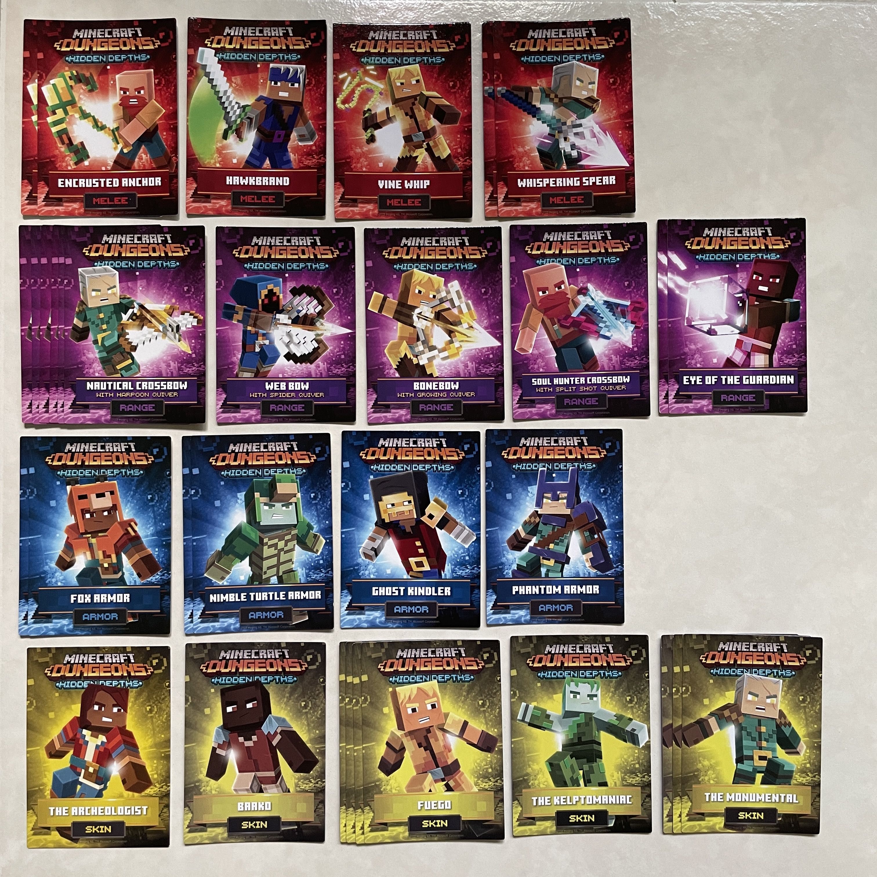 Minecraft Dungeons arcade cards ~ series 2 + hidden depths, Hobbies ...