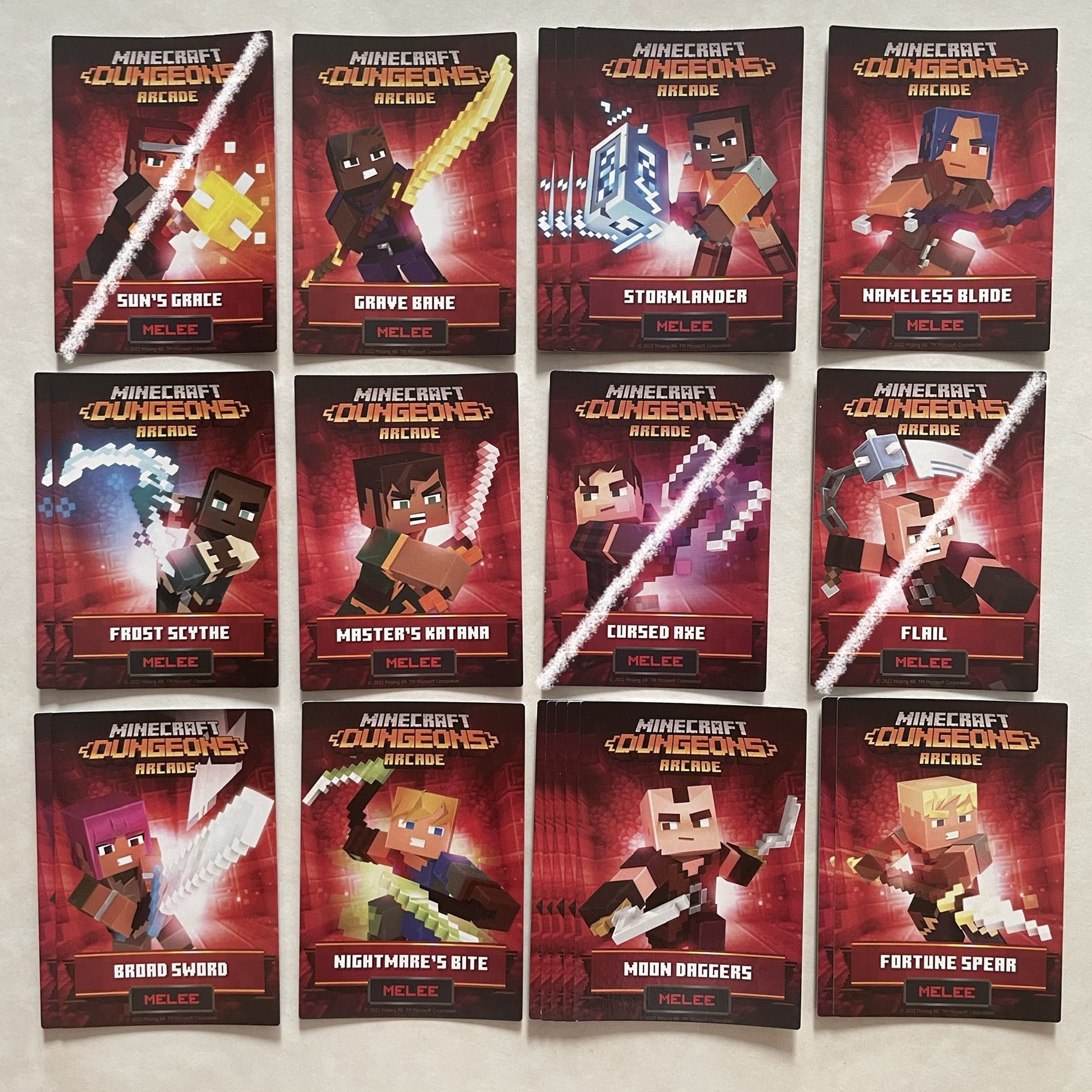 Minecraft Dungeons arcade cards ~ series 2 + hidden depths, Hobbies ...