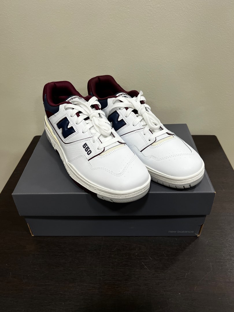 New Balance 550 White Navy Burgundy, Men's Fashion, Footwear, Sneakers ...