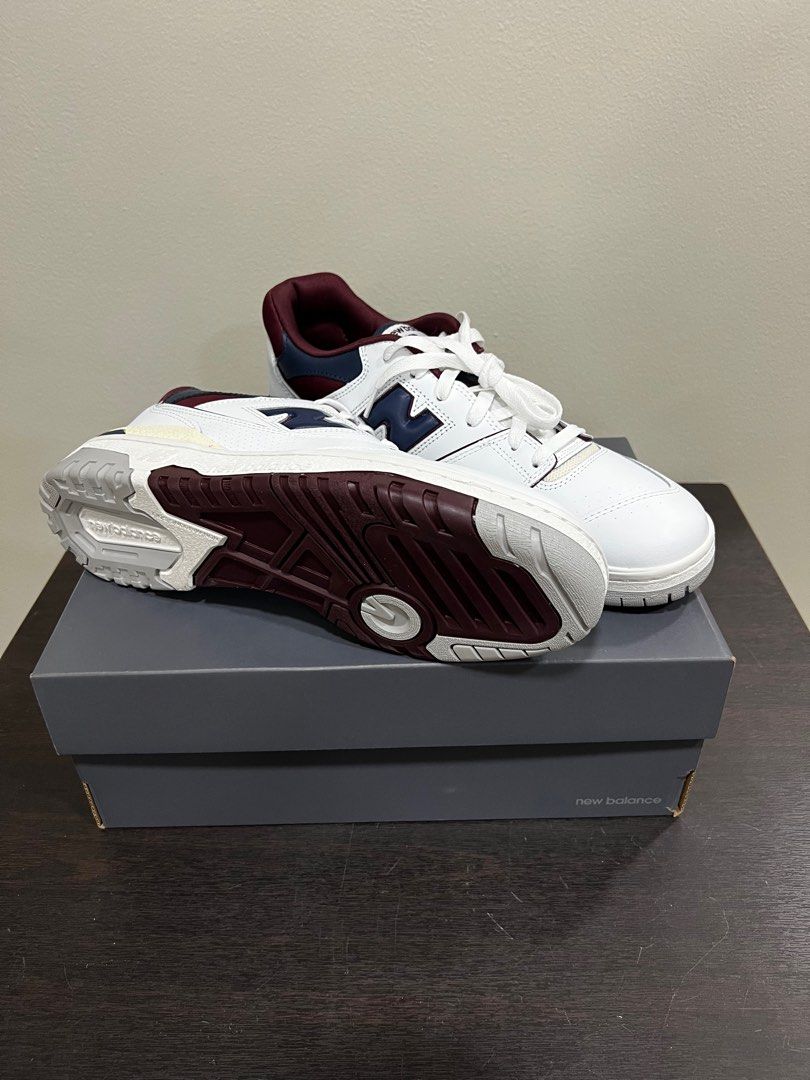 New Balance 550 White Navy Burgundy, Men's Fashion, Footwear, Sneakers ...