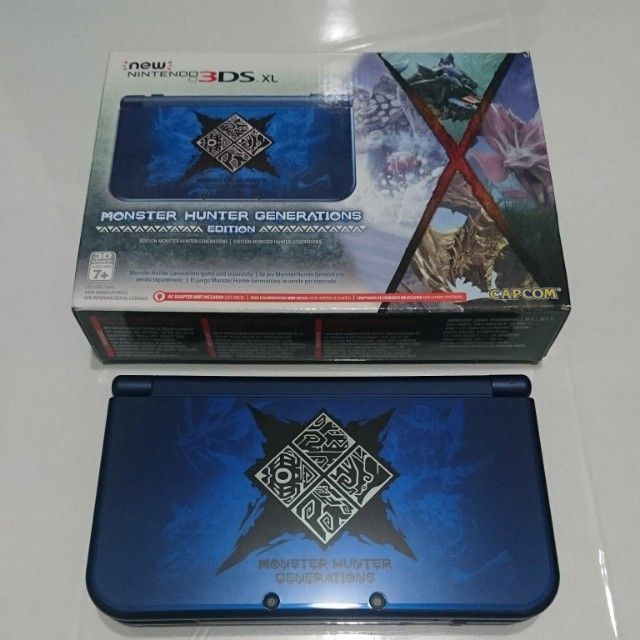 New Nintendo 3DS XL (Monster Hunter Generations Edition) with 3 monster ...