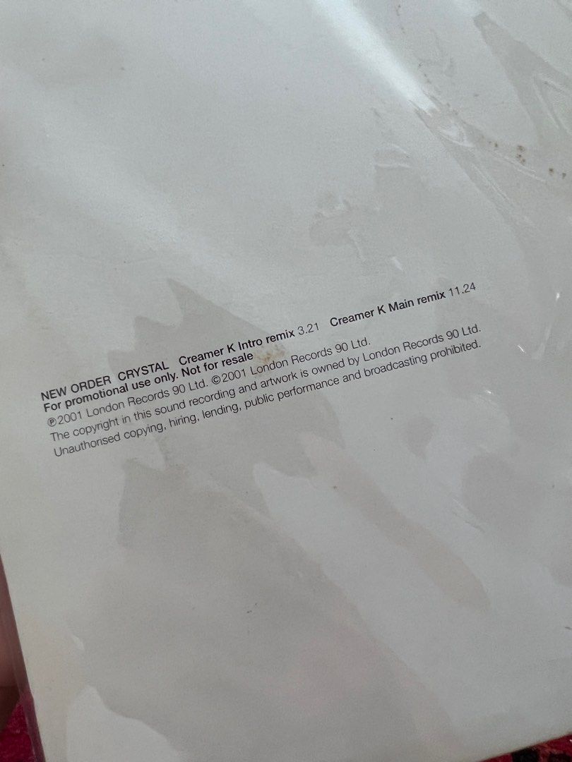 New order - crystal remix, Hobbies & Toys, Music & Media, Vinyls on ...