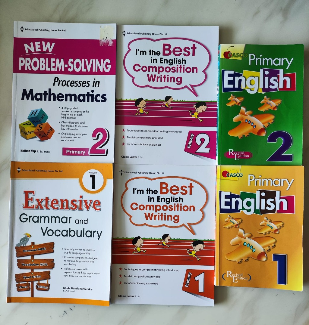 NEW Primary School English & Math Assessment Books P1 & P2 (Unused ...