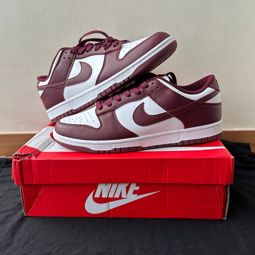 Nike Dunk Low Bordeaux Wine Red, Men's Fashion, Footwear, Sneakers on ...