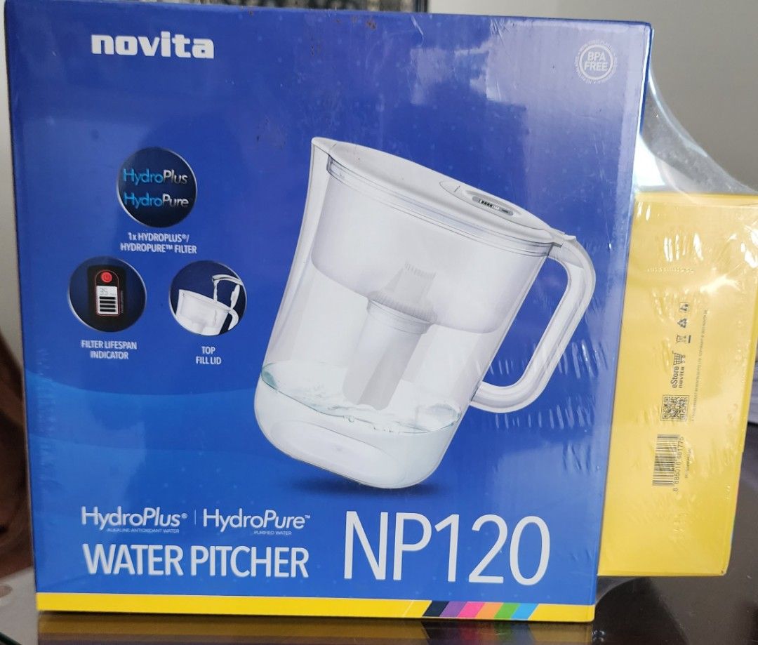 Novita Water Pitcher with Extra Filters, Furniture & Home Living ...