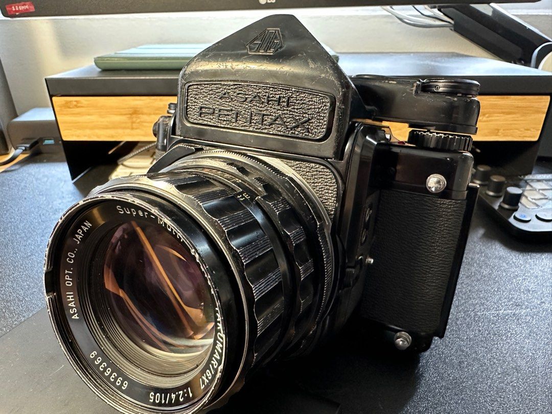 Pentax 6x7 MLU and 105mm f2.4, Photography, Cameras on Carousell