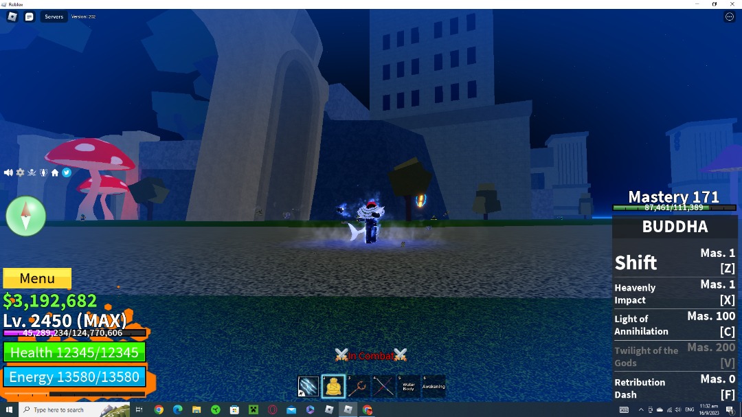 Perm dough v2 maxed|God human blox fruit account, Video Gaming, Video ...