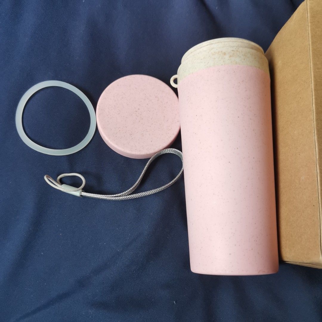 Pink thermo tumbler 330 ml #MRTPunggol, Furniture & Home Living ...