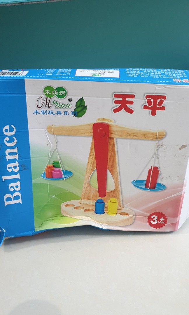 Preschool Educational Toy Wooden Balancing Scale, Babies & Kids, Infant ...