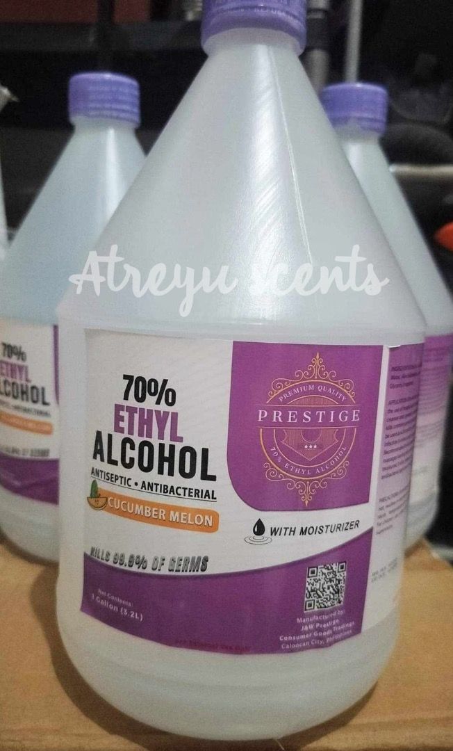 Prestige 70% Ethyl Alcohol 1 Gallon (3.2L) CUCUMBER MELON, Health ...