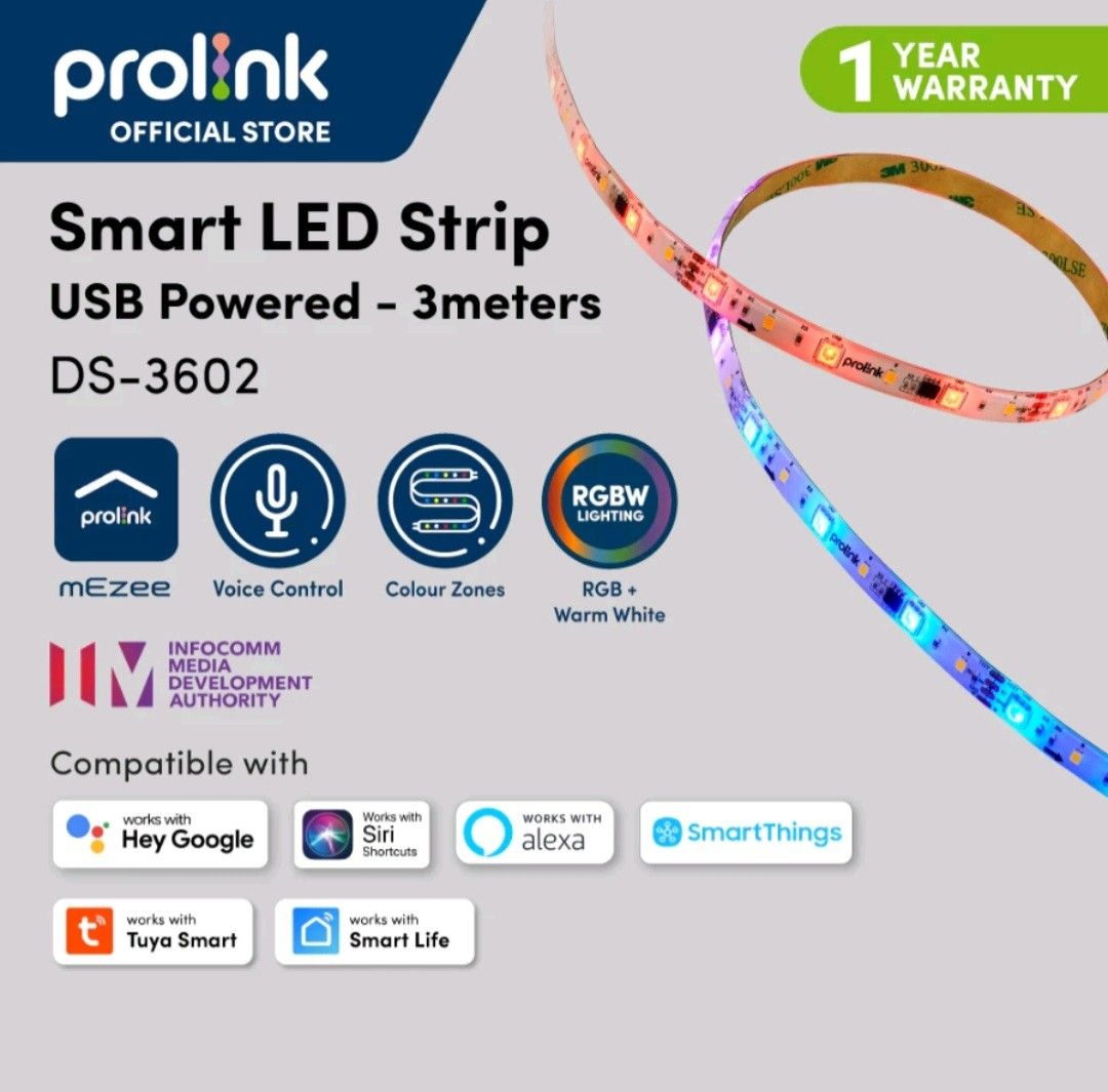 Prolink Smart LED Strip, Furniture & Home Living, Lighting & Fans ...