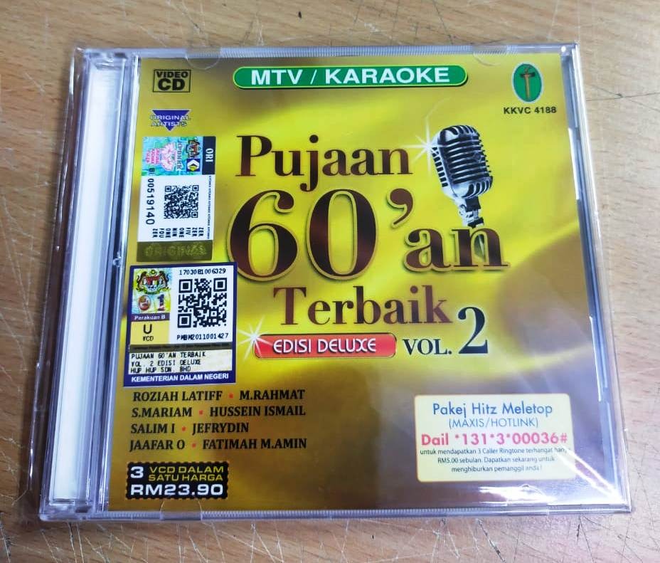 Pujaan 60an Terbaik Vol.2 Edisi Deluxe 3 VCD MTV Karaoke 36 Lagu Pop ...