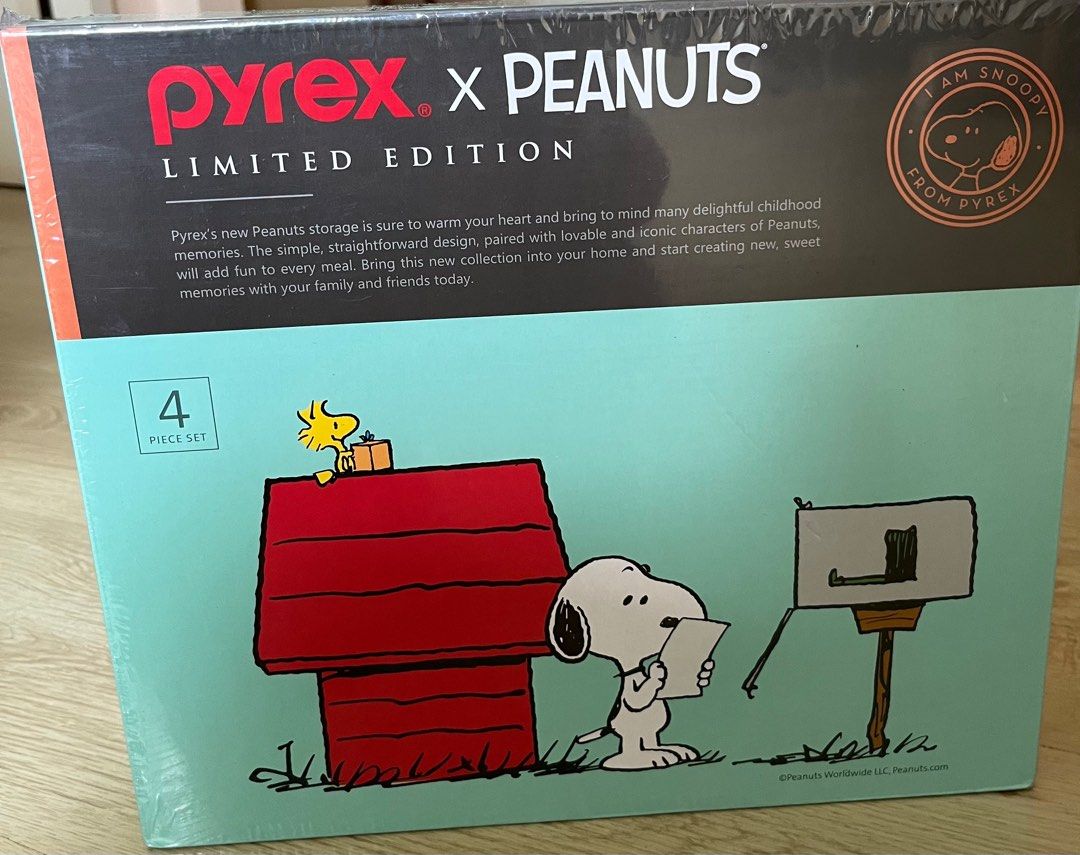 Pyrex Peanuts Limited Edition storage set, Furniture & Home Living ...