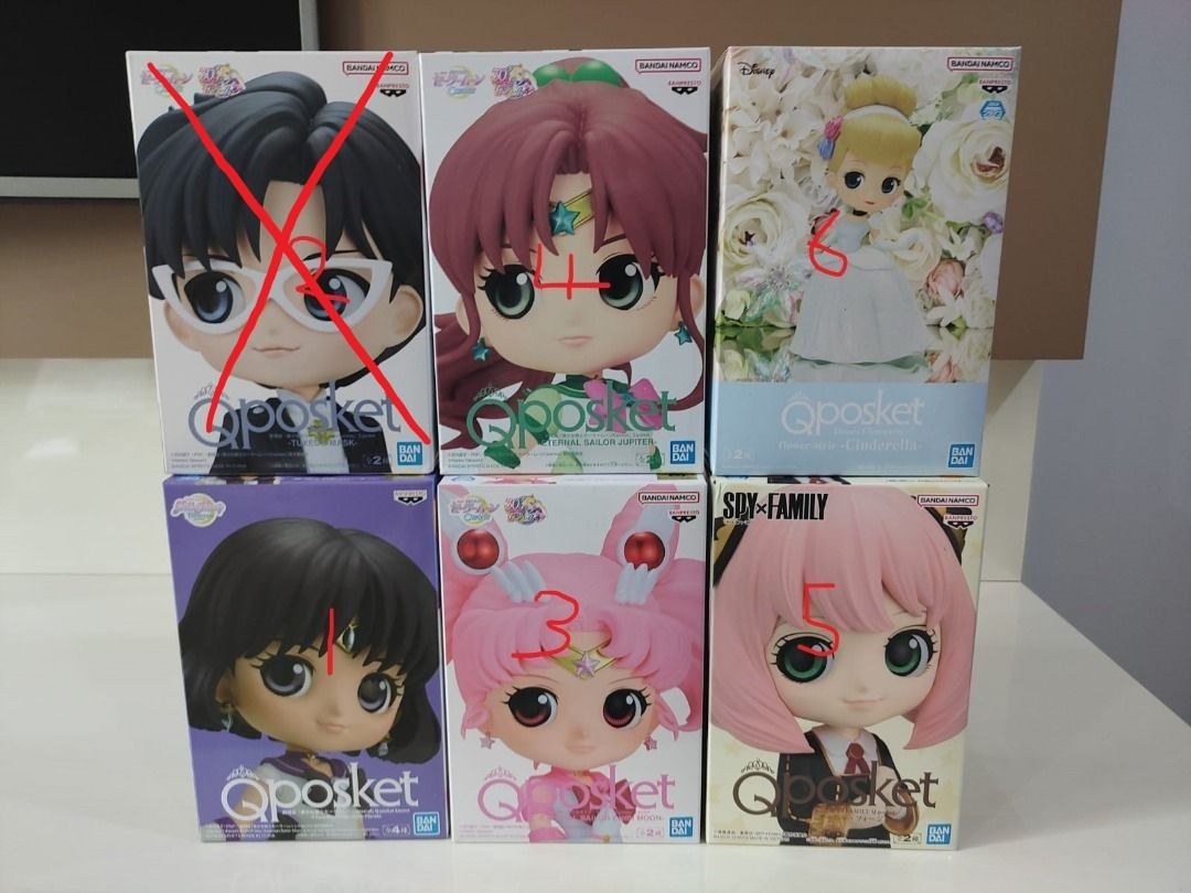 Q Posket Figurines/Figures (Sailor Moon/Cinderella/Spy x Family Anya ...