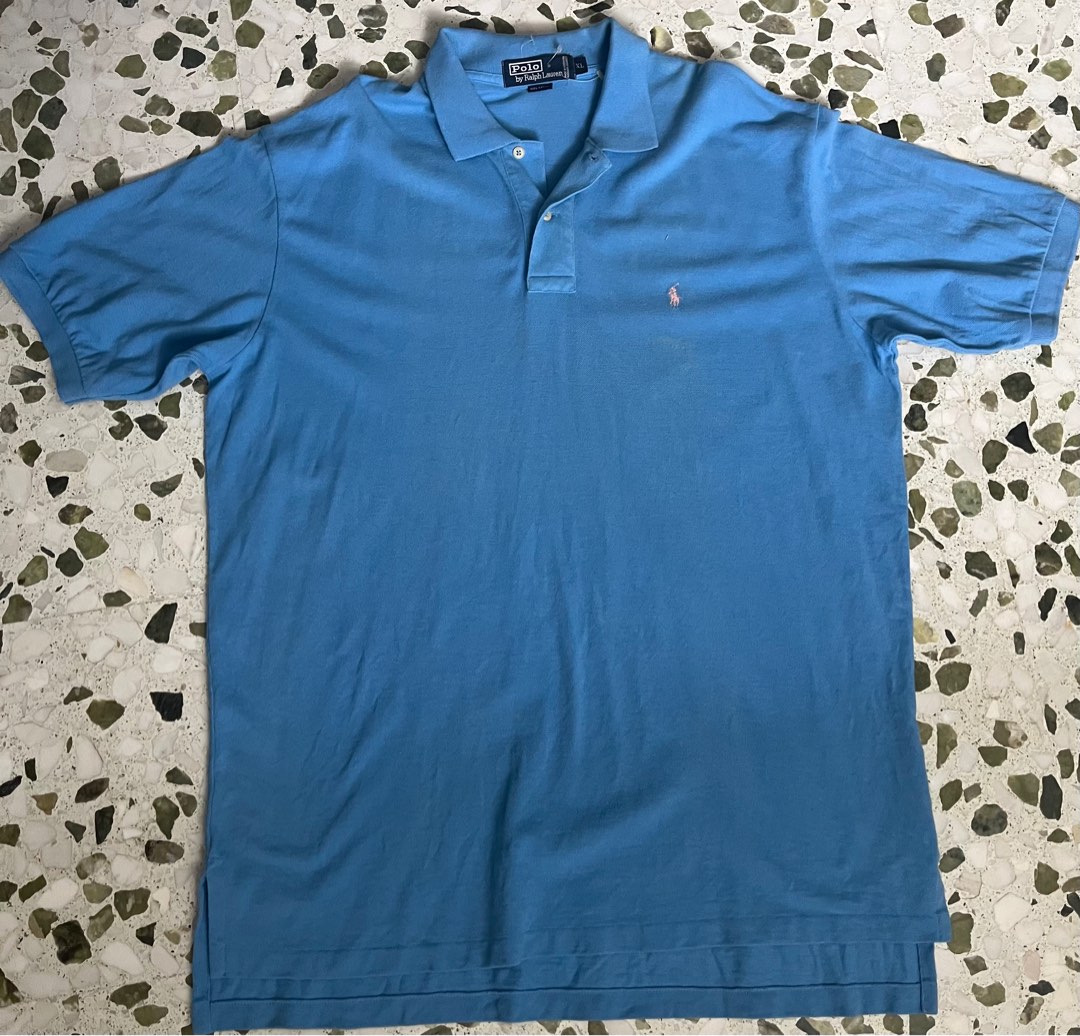 Ralph Lauren Blue Polo Tee, Men's Fashion, Tops & Sets, Tshirts & Polo ...