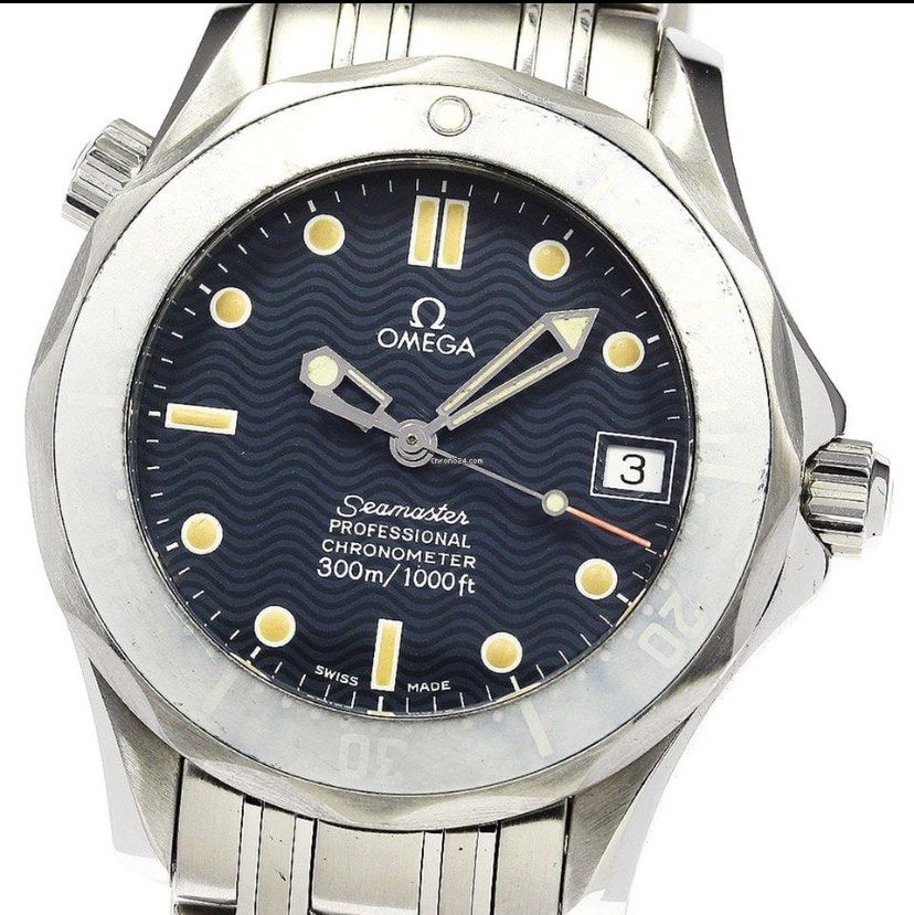 (RARE GHOST BEZEL!!) Omega Seamaster 300 Blue 36mm 2551.80, Luxury ...