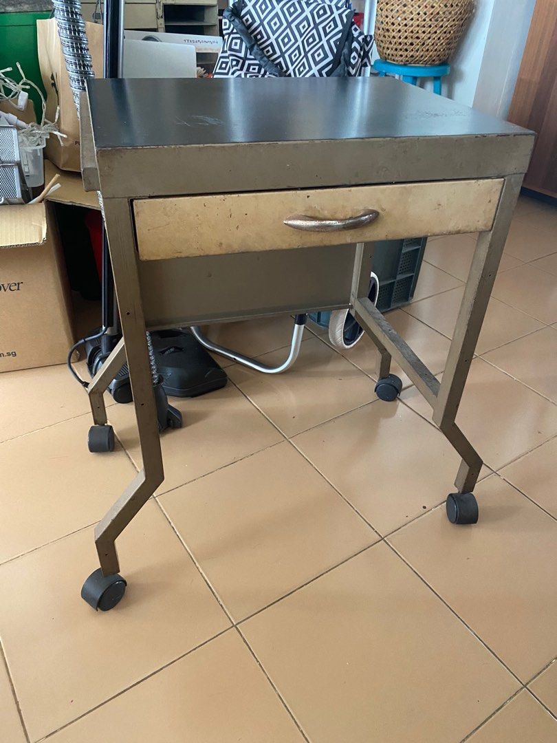 Rare vintage typewriter table, Furniture & Home Living, Furniture ...