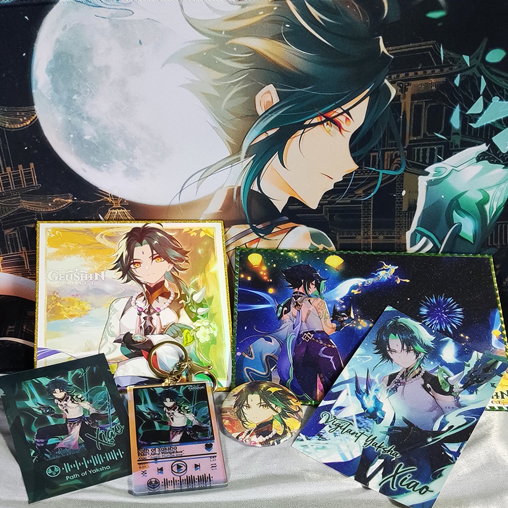 [READYSTOCKS] Genshin Impact Xiao Merch Set Genshin Xiao Gift Set Xiao ...