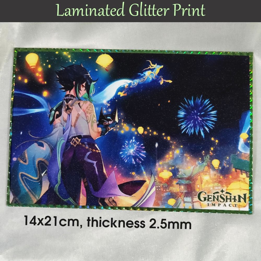 [READYSTOCKS] Genshin Impact Xiao Merch Set Genshin Xiao Gift Set Xiao Art Print Xiao Keychain ...