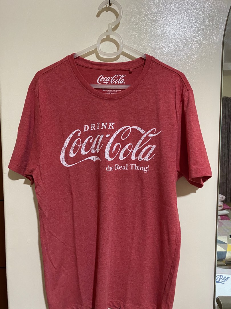 Red Coca Cola Shirt, Men's Fashion, Tops & Sets, Tshirts & Polo Shirts ...