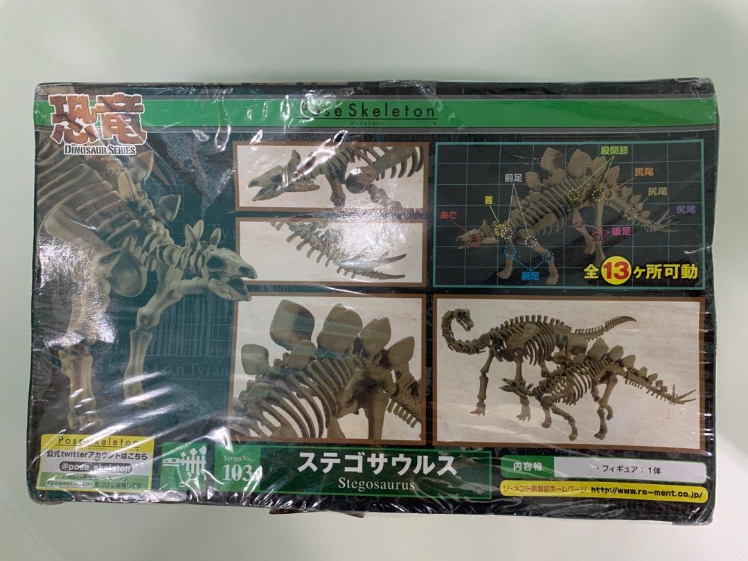 rement 1/12 pose skeleton stegosaurus(高可動, 恐龍, 不包anya, 非figma 30ms shf ...